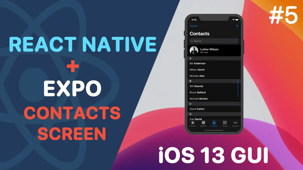Contacts Screen - Music Coding
